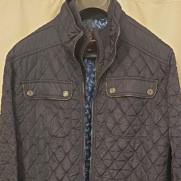 Johnston & Murphy | Jackets & Coats | Johnston Murphy Navy Quilted ...